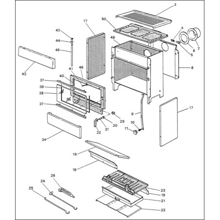 PANNEAU LATERAL -EMAILLE NOIR - Réf: P0029547/E06H